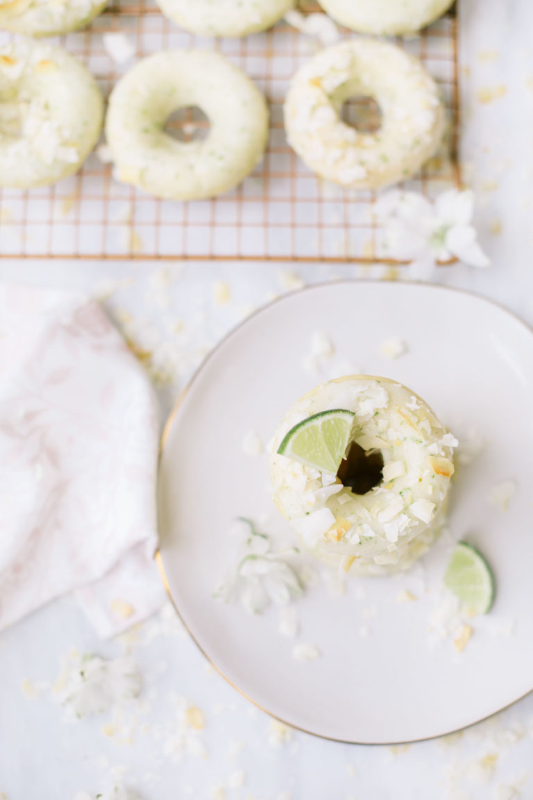 Baked Coconut Donuts with a Key Lime Glaze | Lark & Linen Interior ...