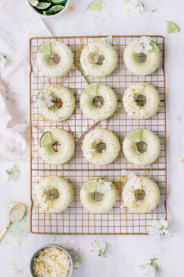 Baked Coconut Donuts with a Key Lime Glaze | Lark & Linen Interior ...