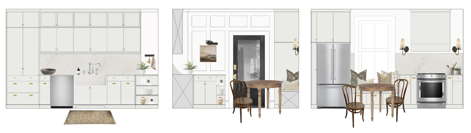 Rendered Kitchen Elevations | Lark & Linen