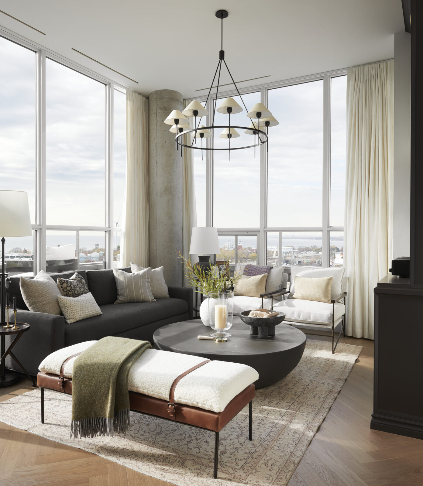 A Luxury Small Condo Living Room| Lark & Linen Interior Design and ...